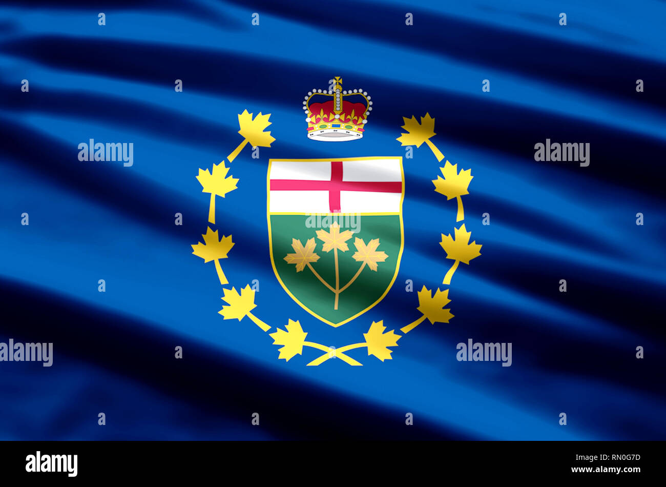 Lieutenant-Governor Of Ontario stylish waving and closeup flag ...