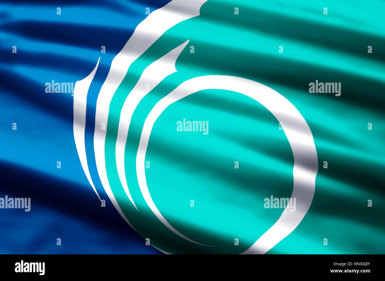 Ottawa Ontario stylish waving and closeup flag illustration. Perfect ...