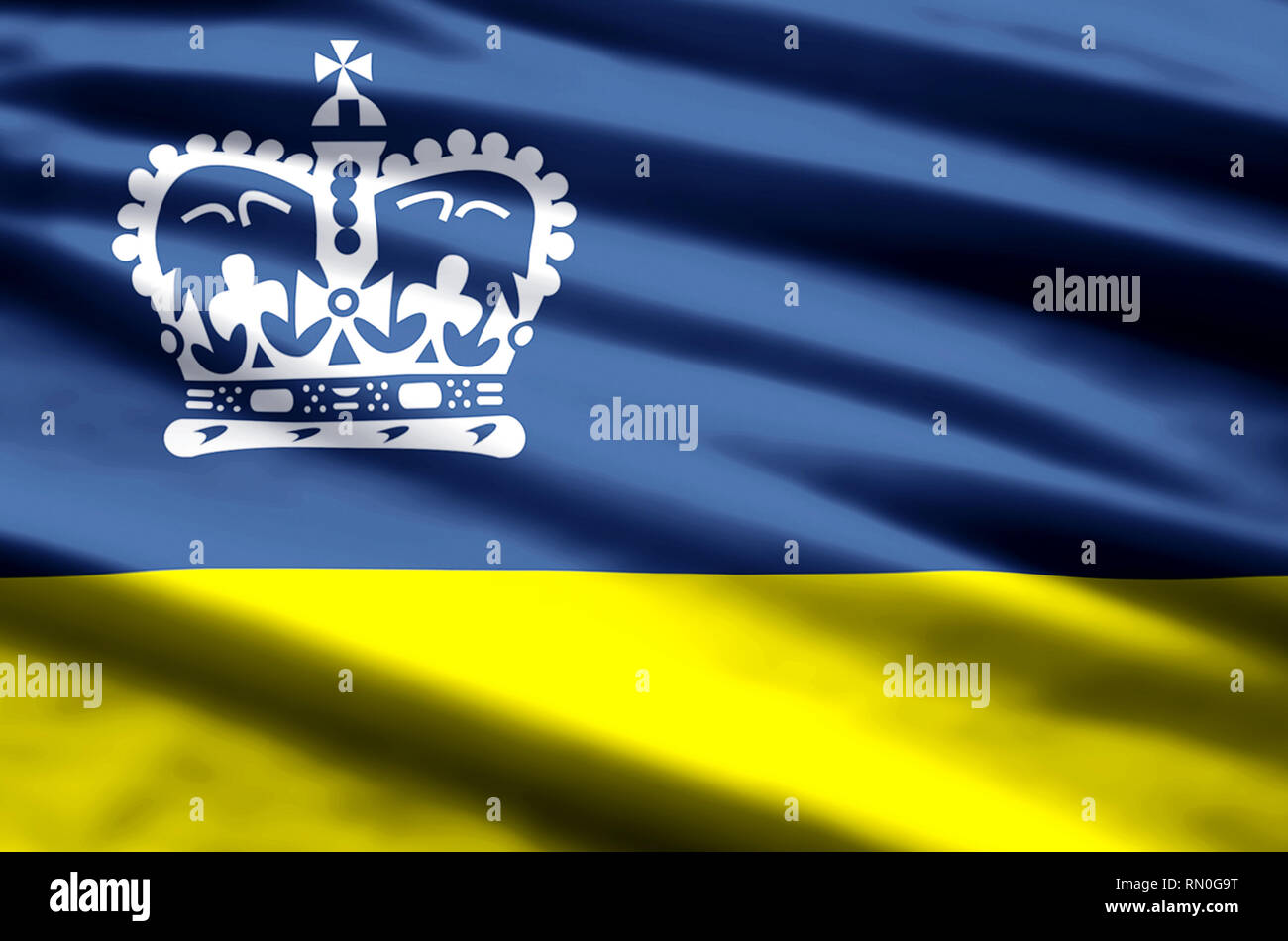 Regina Saskatchewan stylish waving and closeup flag illustration ...