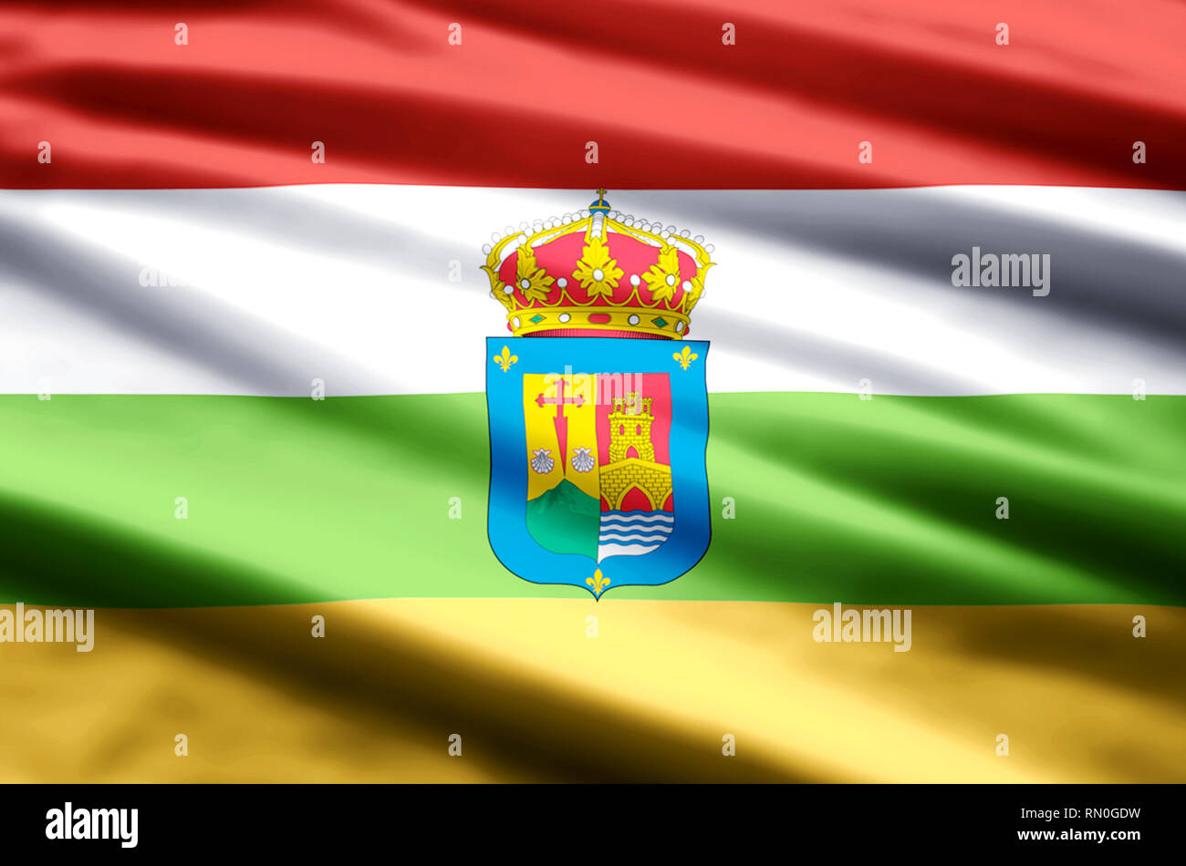 La Rioja stylish waving and closeup flag illustration. Perfect for ...