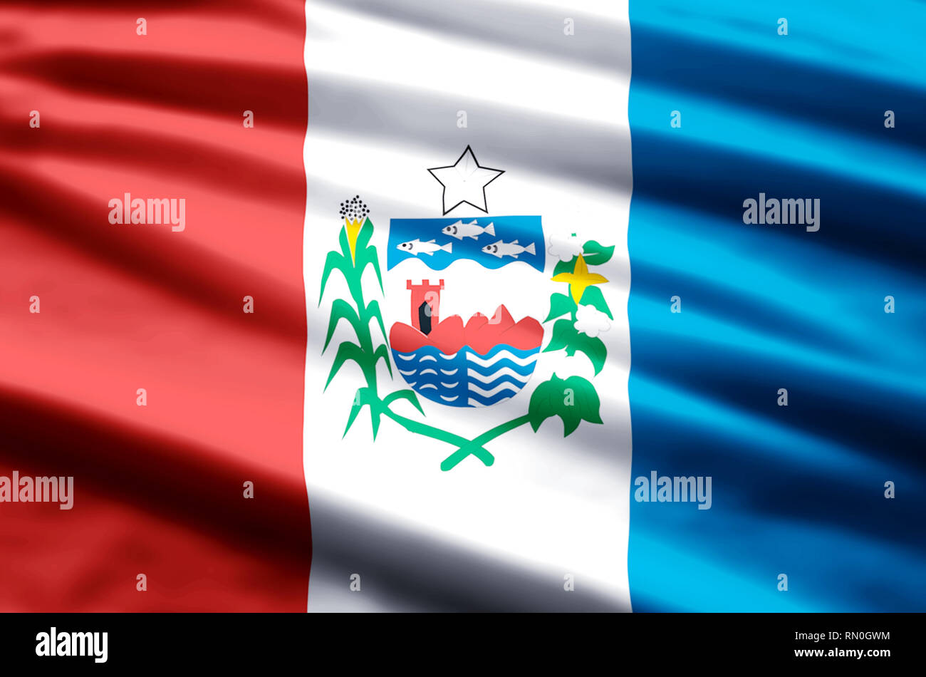 Alagoas stylish waving and closeup flag illustration. Perfect for ...