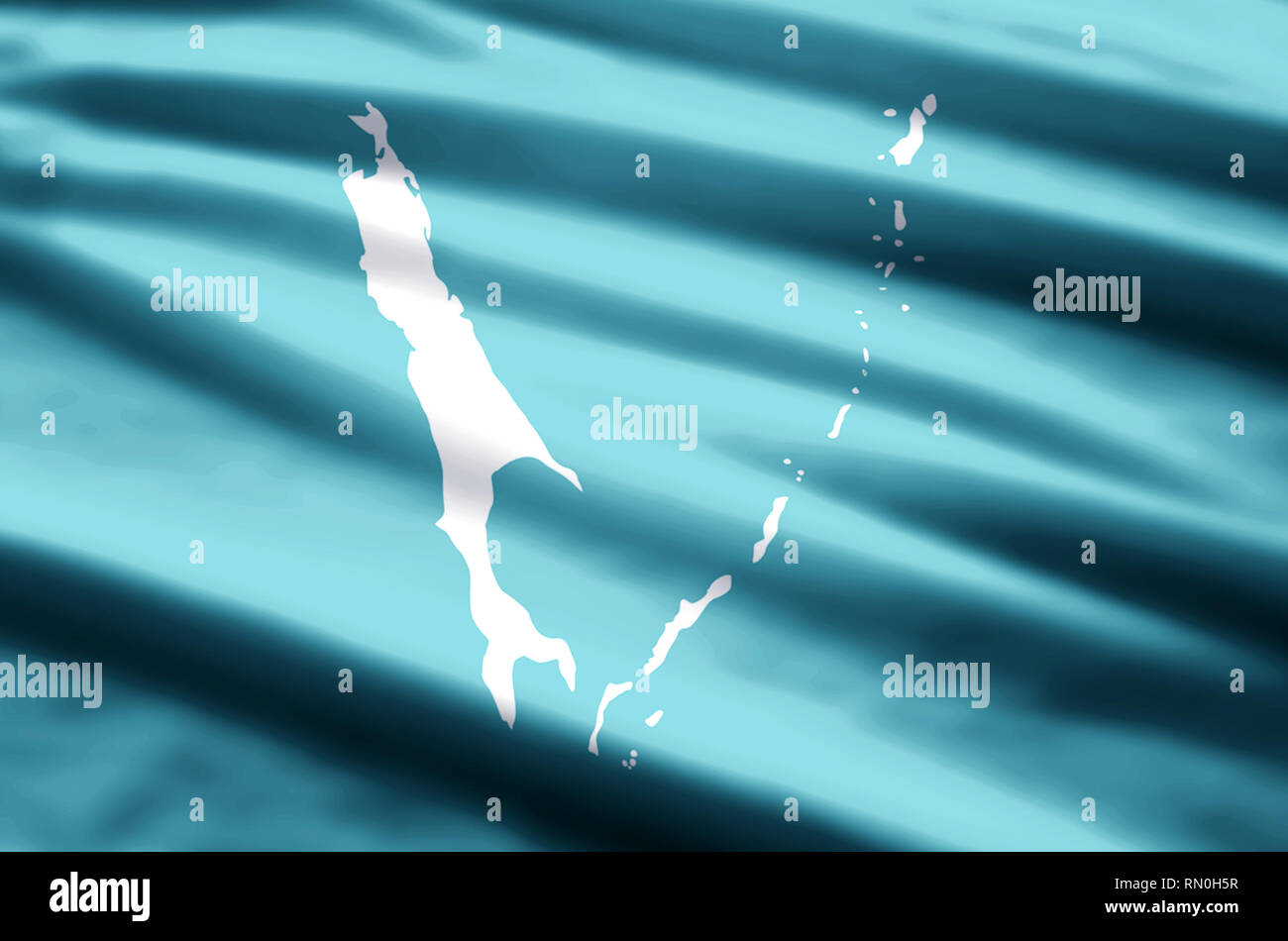 Sakhalin stylish waving and closeup flag illustration. Perfect for ...