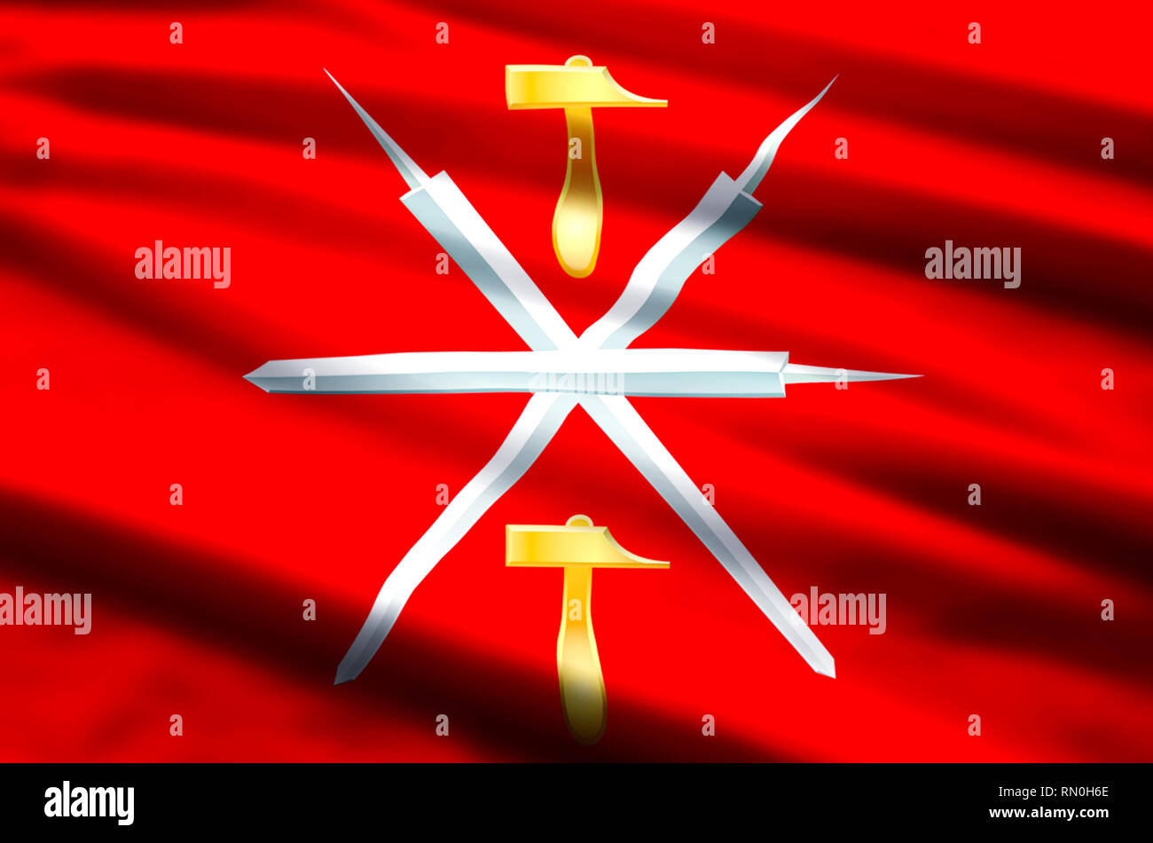 Tula stylish waving and closeup flag illustration. Perfect for ...