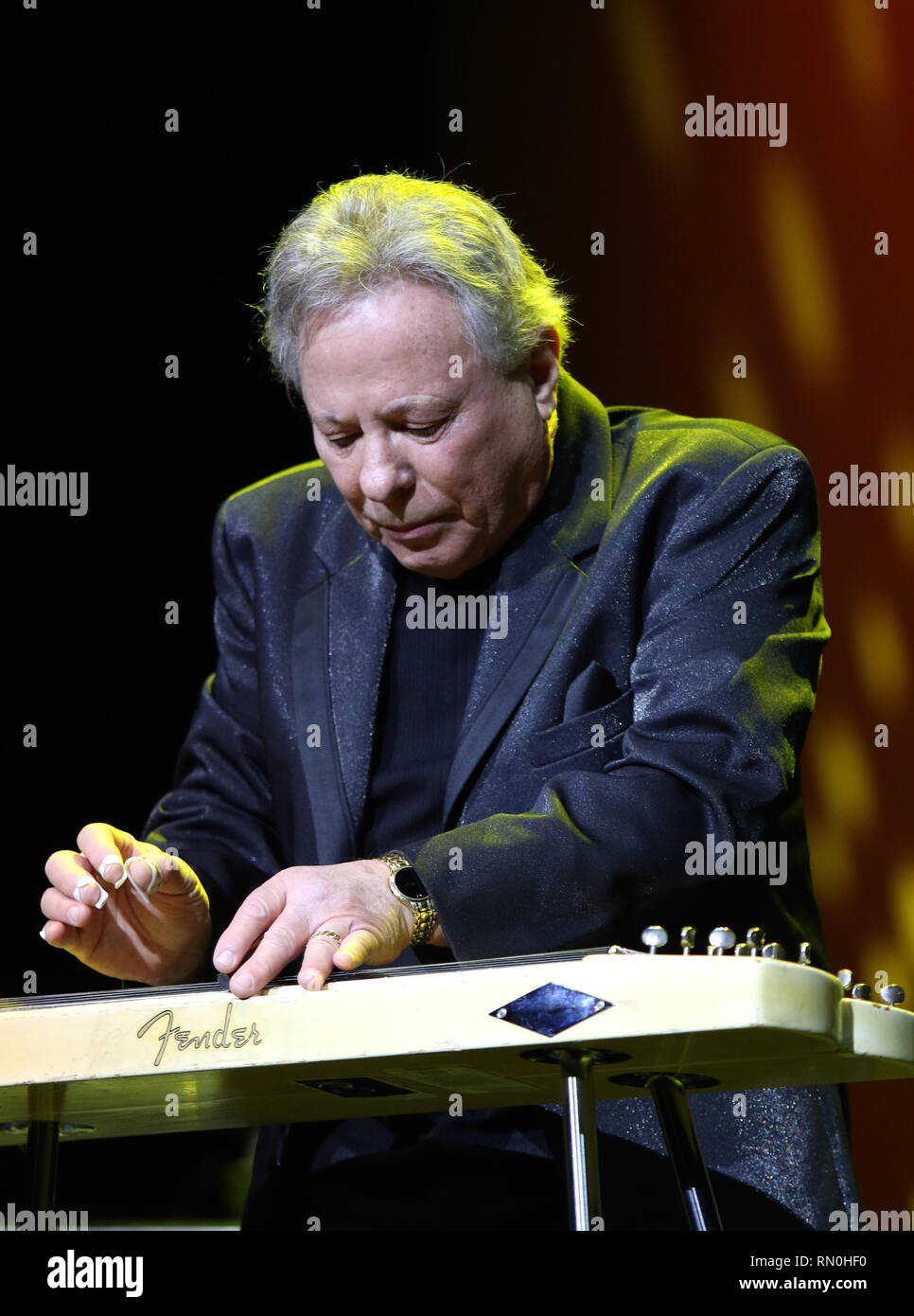 Musician Johnny Farina of Santo & Johnny fame, is shown performing on ...