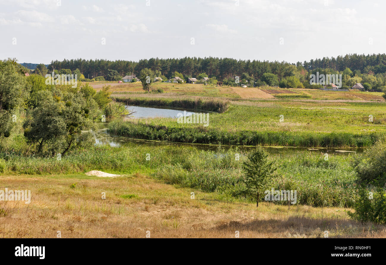 Rural summer landscape river hi-res stock photography and images - Alamy