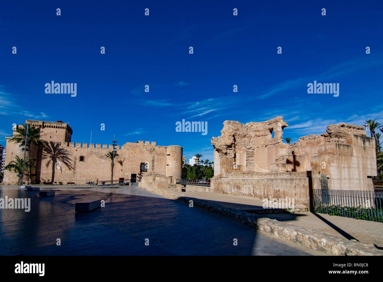 Elche, Alicante, Spain; February 2017: Altamira Castle located next ...