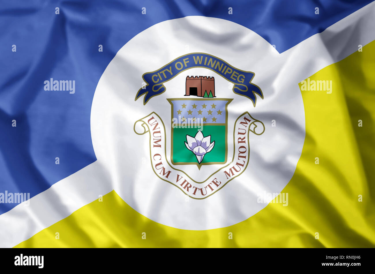 Winnipeg stylish waving and closeup flag illustration. Perfect for ...