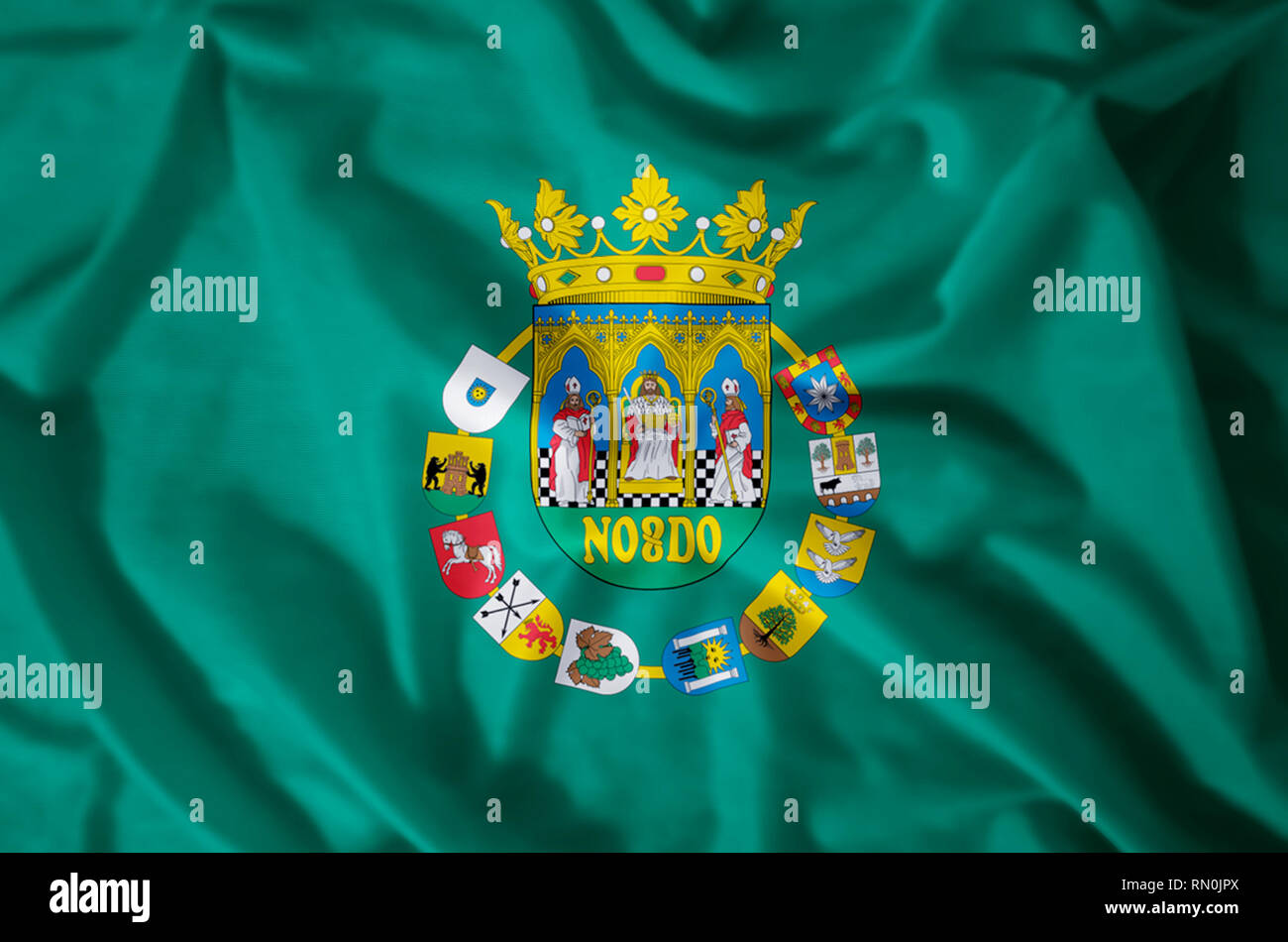 Sevilla stylish waving and closeup flag illustration. Perfect for ...
