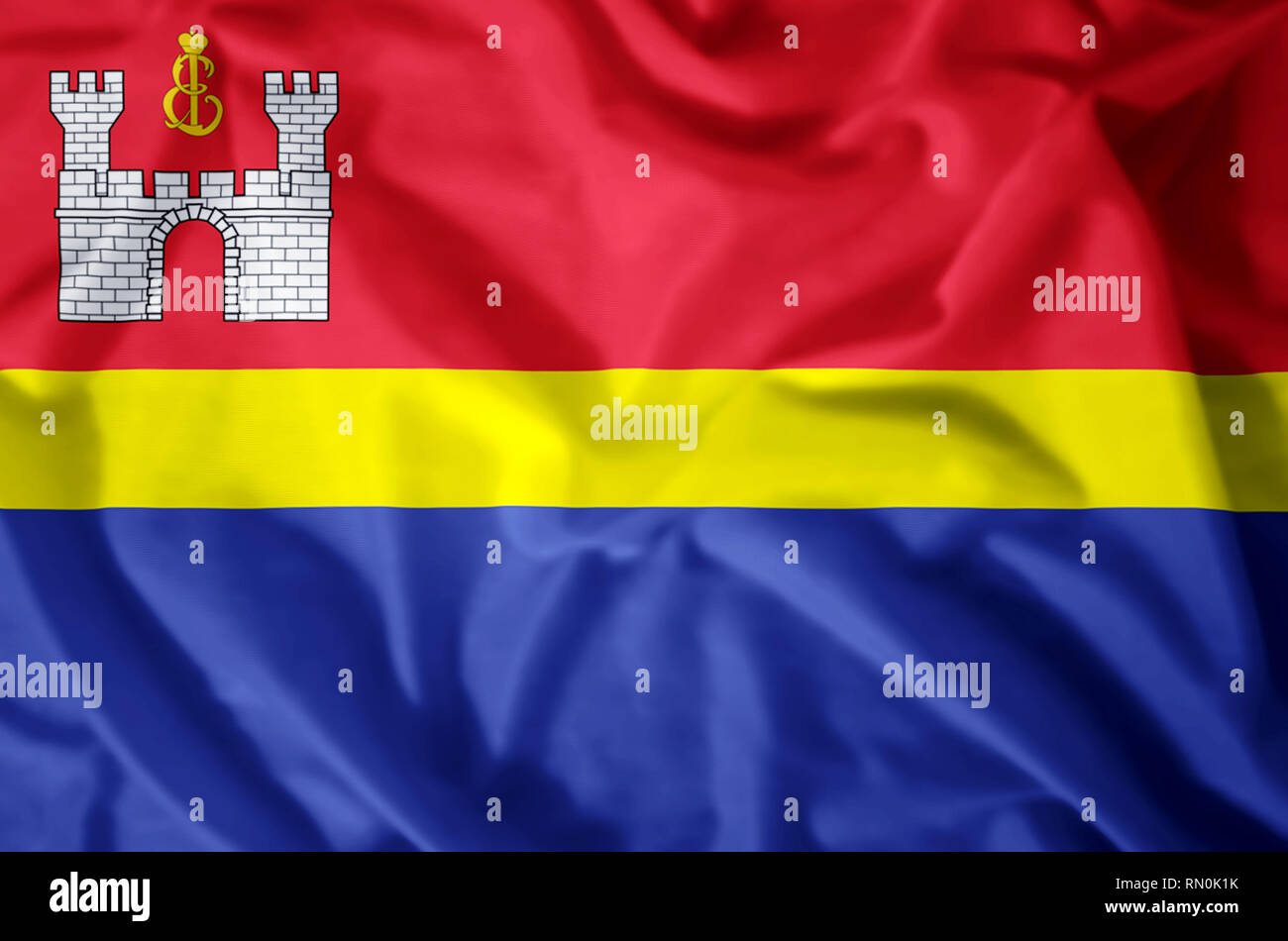 Kaliningrad stylish waving and closeup flag illustration. Perfect for ...