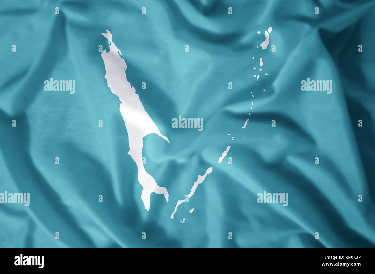 Sakhalin stylish waving and closeup flag illustration. Perfect for ...