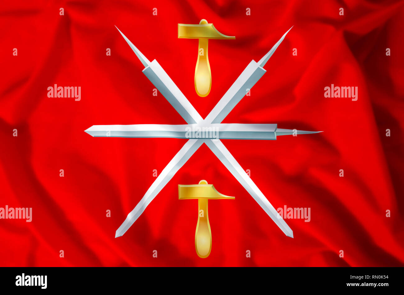 Tula stylish waving and closeup flag illustration. Perfect for ...