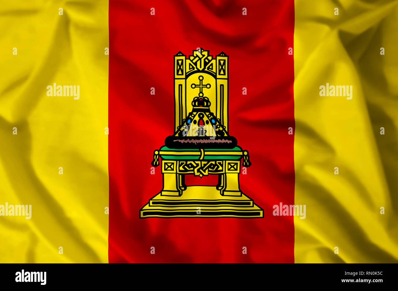 Tver stylish waving and closeup flag illustration. Perfect for ...