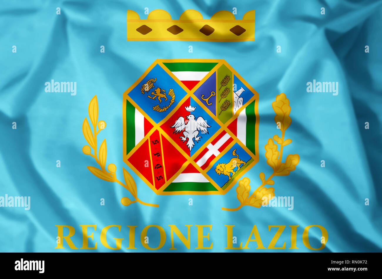 Lazio stylish waving and closeup flag illustration. Perfect for ...