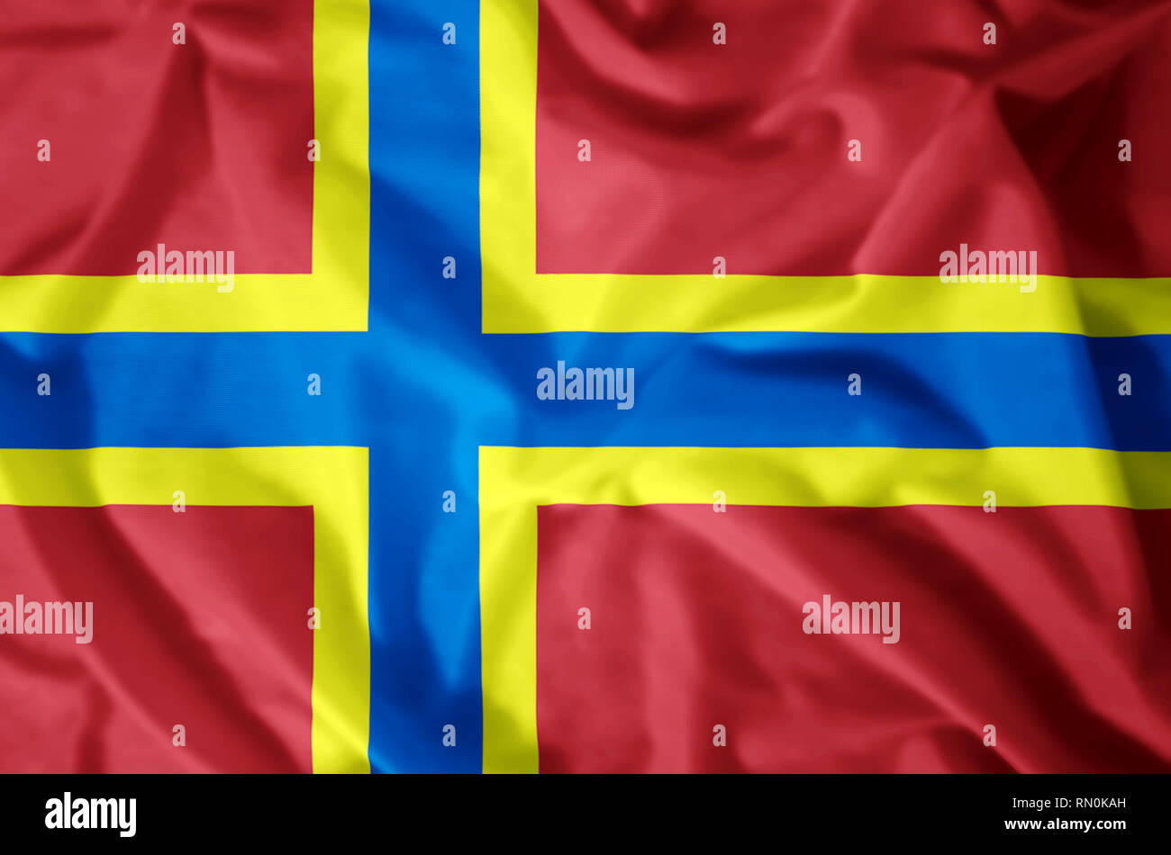 Orkney stylish waving and closeup flag illustration. Perfect for ...