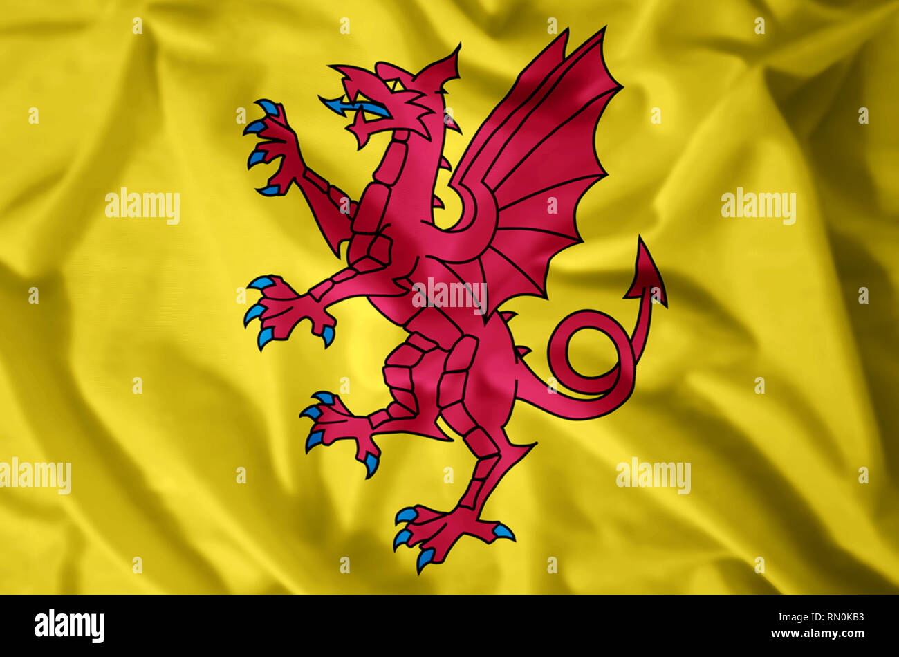 Somerset stylish waving and closeup flag illustration. Perfect for ...