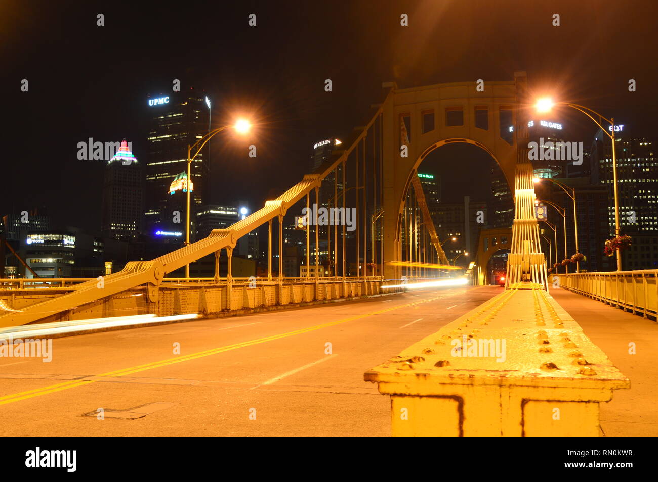 Pittsburgh, Pennsylvania, USA - July 18, 2015: Roberto Clemente Bridge ...