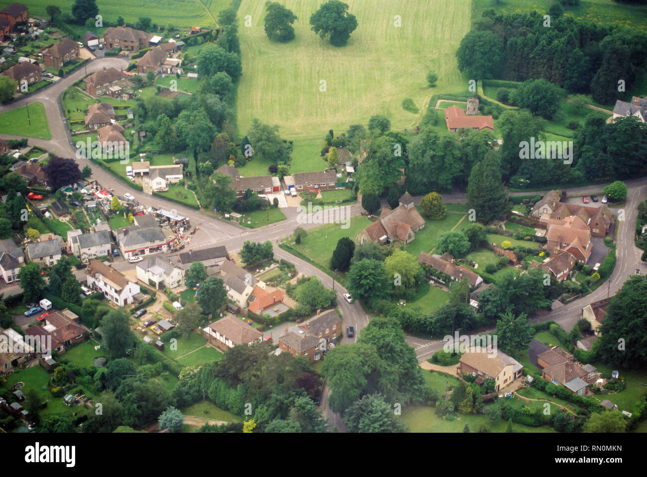 Aerial photograph of Medstead Village, Alton, Hampshire, England ...
