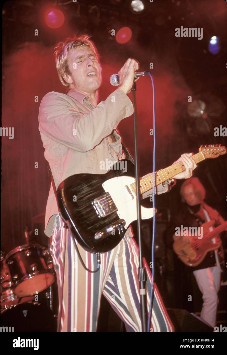 Singer Cy Curnin of The Fixx is shown performing on stage during a ...