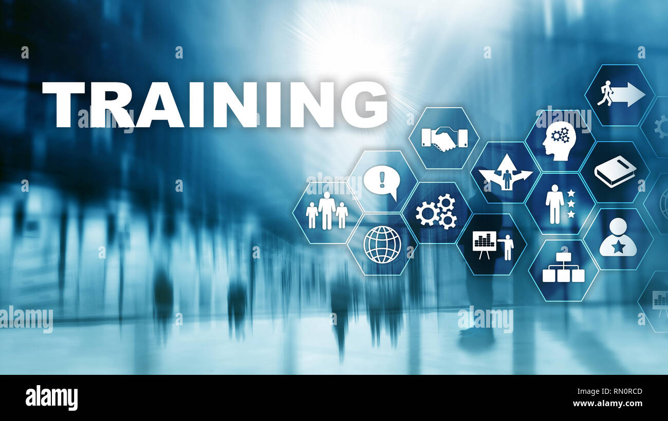 Business training concept. Training Webinar E-learning. Financial ...