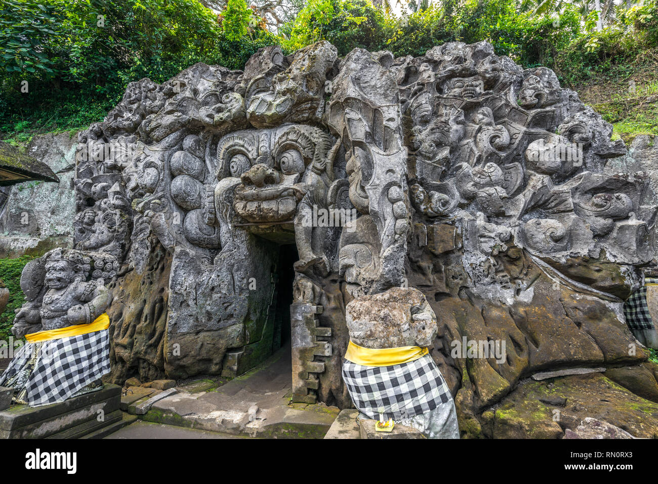 Pura Goa Gajah (Elephant Cave Temple) Located on the island of Bali ...