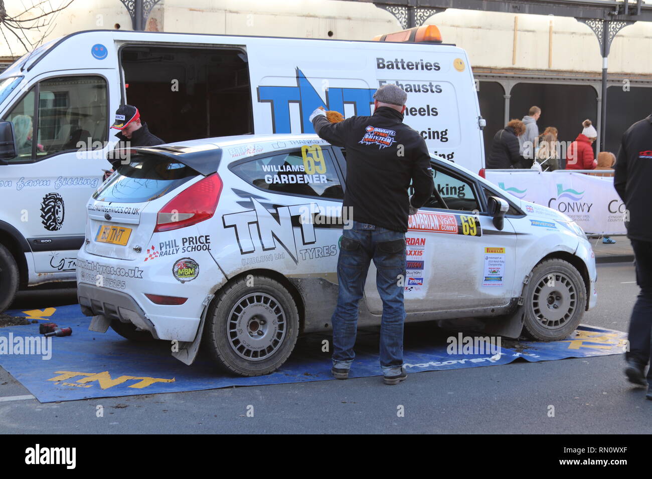For the first time the Cambrian Rally service park is in Llandudno town ...