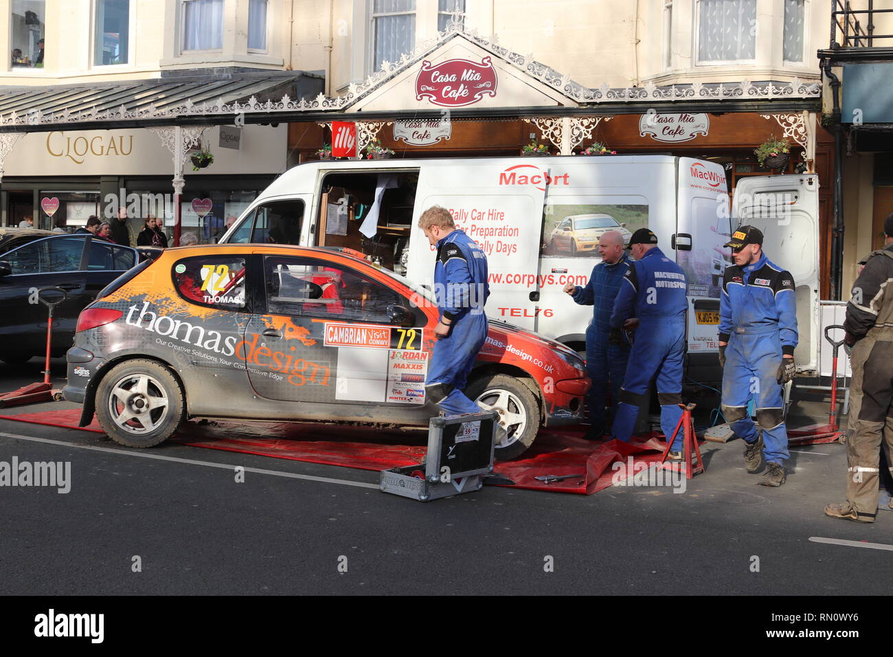 For the first time the Cambrian Rally service park is in Llandudno town ...