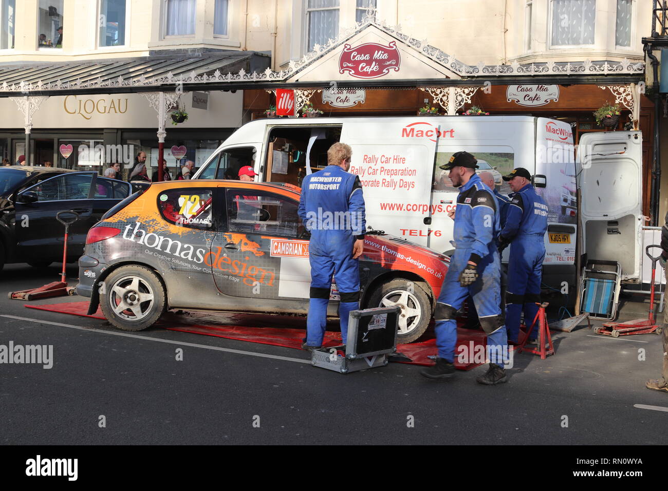 For the first time the Cambrian Rally service park is in Llandudno town ...