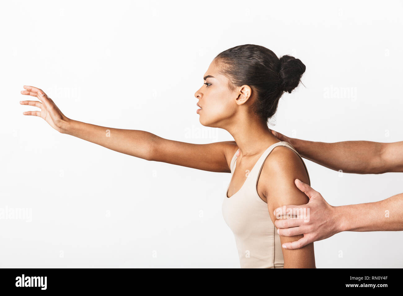 Girl sitting mans shoulder hi-res stock photography and images - Alamy