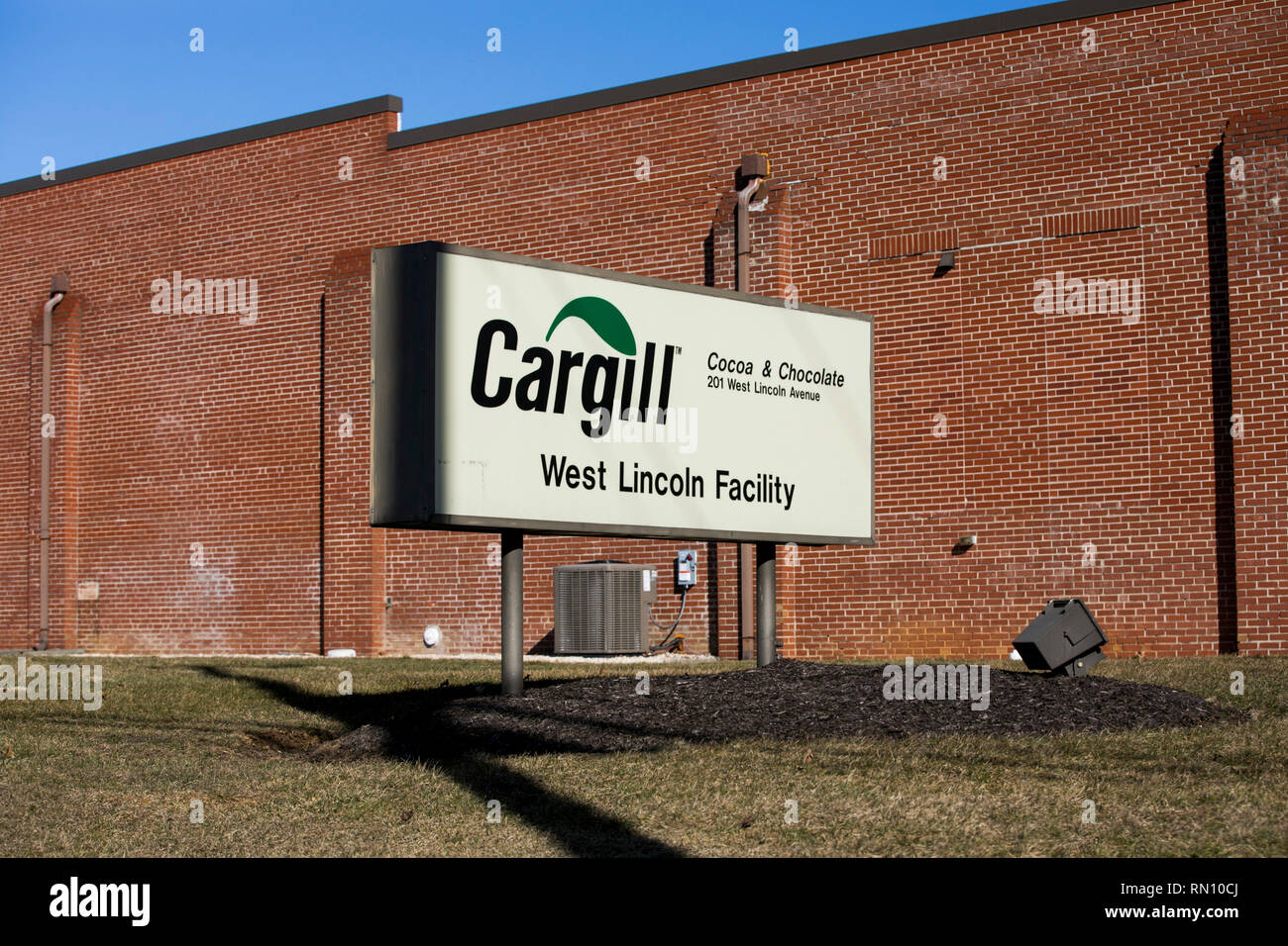 A logo sign outside of a facility occupied by Cargill Cocoa & Chocolate ...