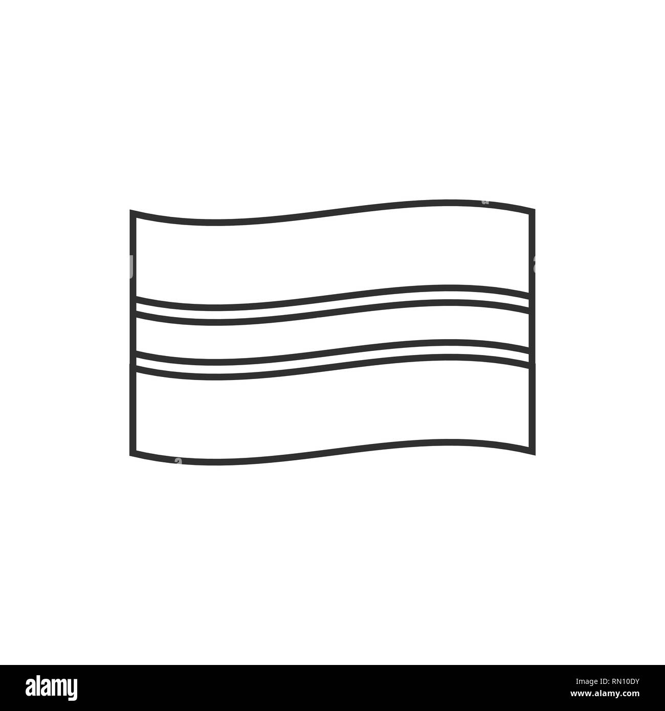Botswana flag icon in black outline flat design. Independence day or ...