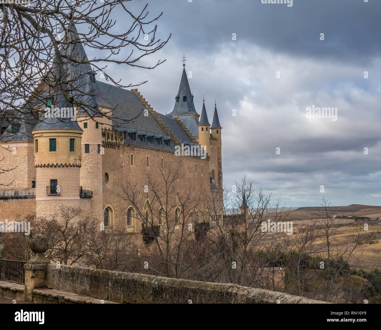 The majestic Alcazar of Segovia, Castile-Leon, Spain. Once a Roman and ...