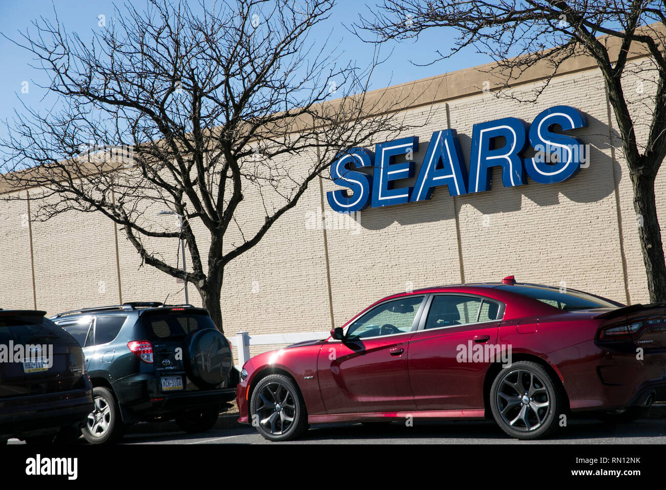 A logo sign outside of a Sears retail store in Lancaster, Pennsylvania ...