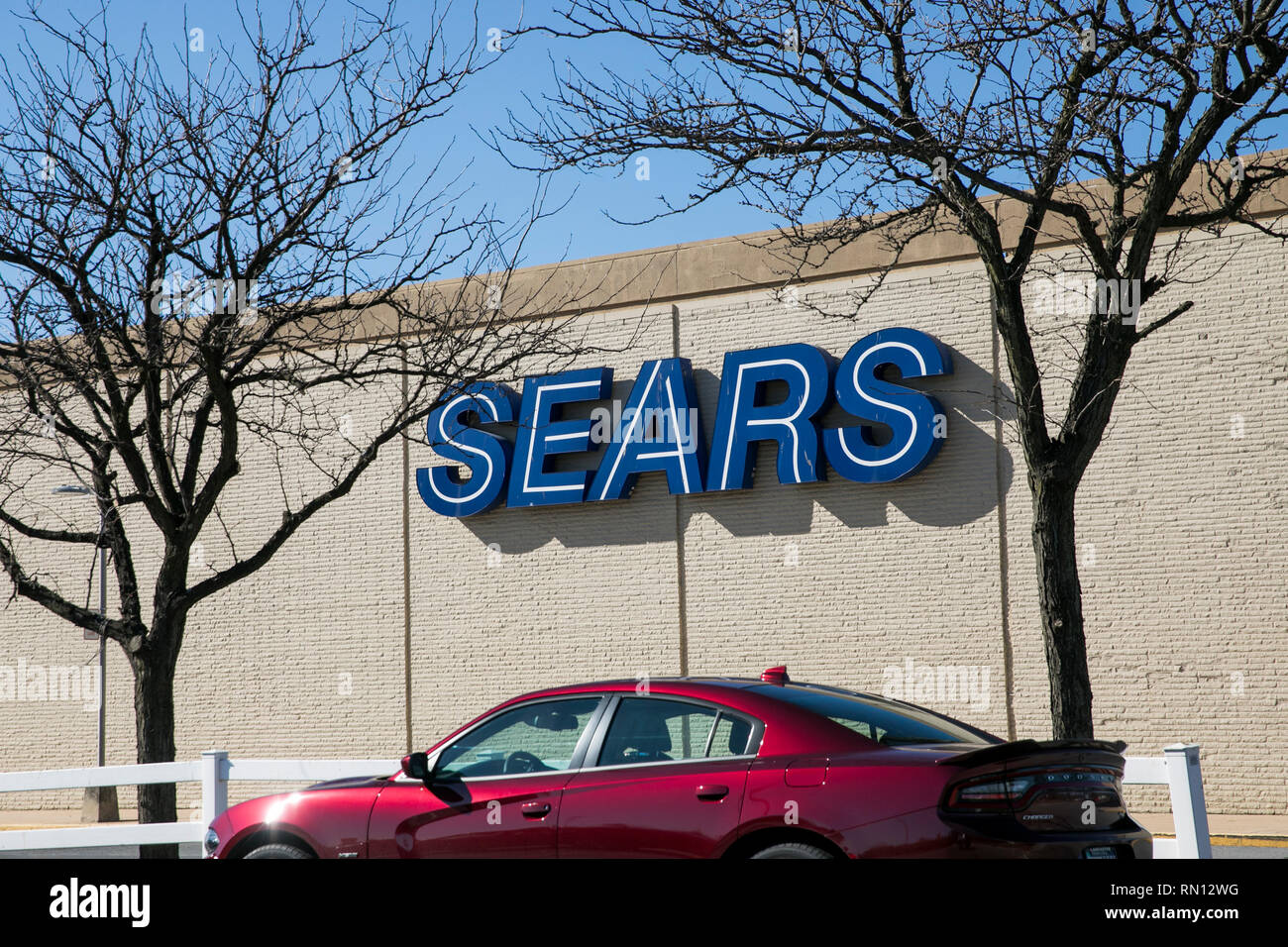 A logo sign outside of a Sears retail store in Lancaster, Pennsylvania ...