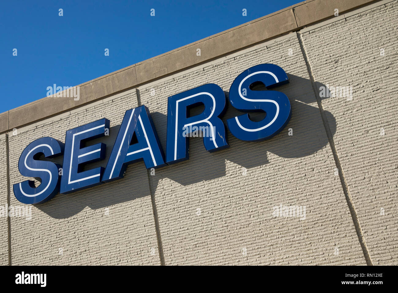 A logo sign outside of a Sears retail store in Lancaster, Pennsylvania ...