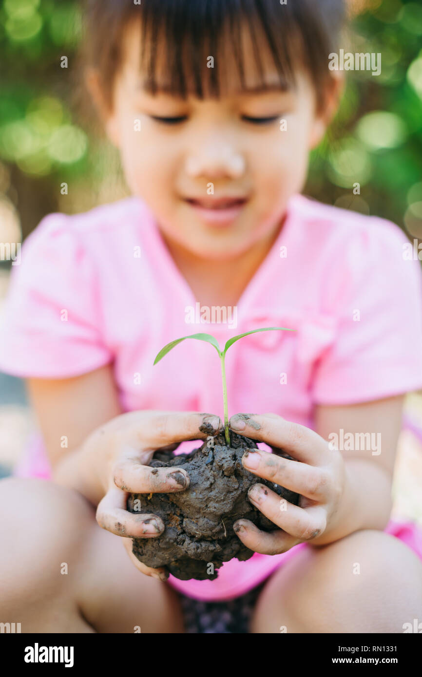 Cute kid planting a tree for help to prevent global warming or climate ... Cute kid planting a tree for help to prevent global warming or climate ...