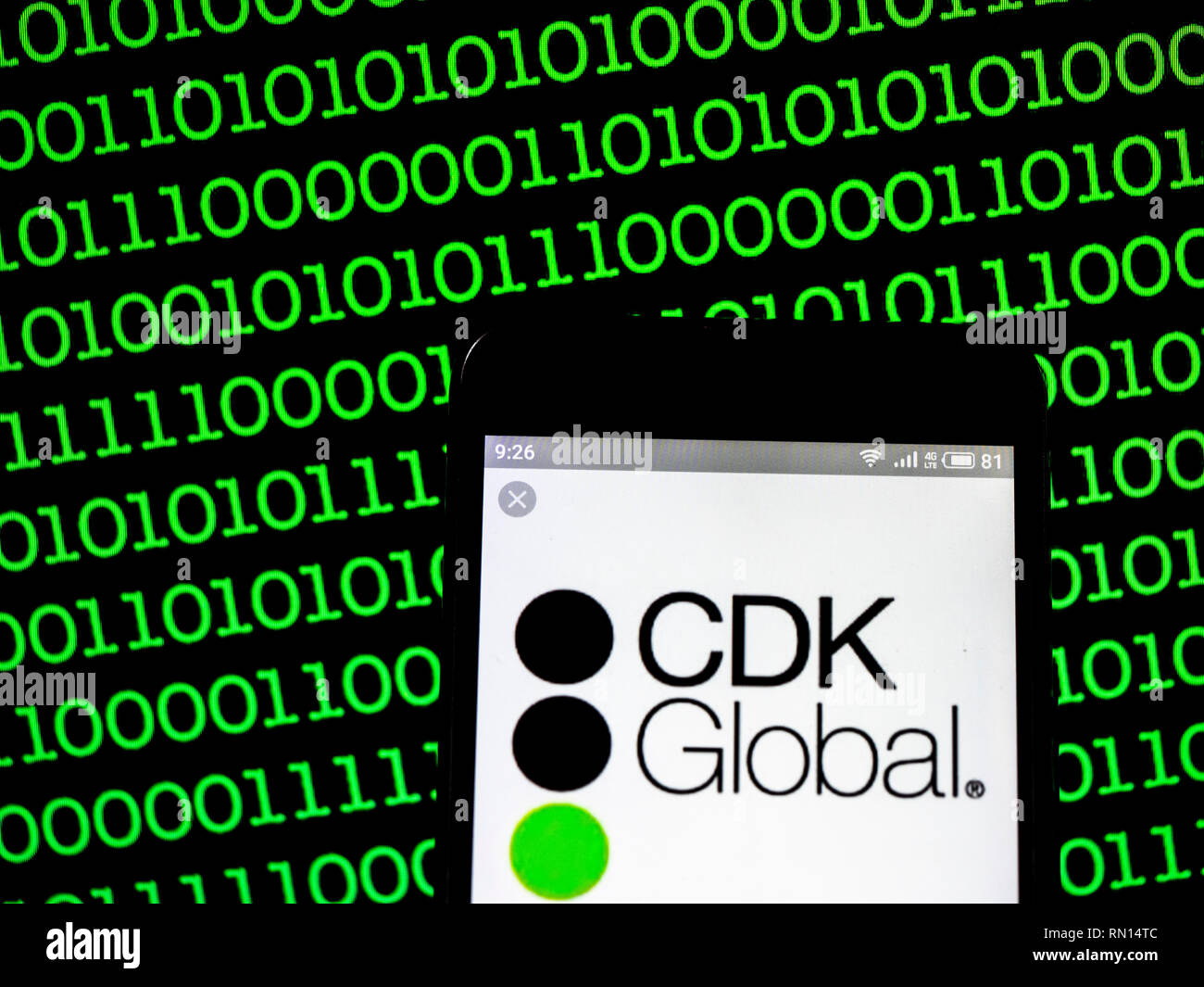 CDK Global company logo seen displayed on smart phone Stock Photo - Alamy