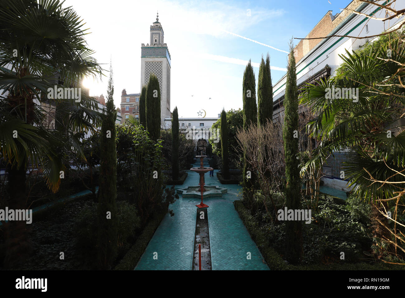Great Mosque of Paris - Muslim temple in France Stock Photo - Alamy