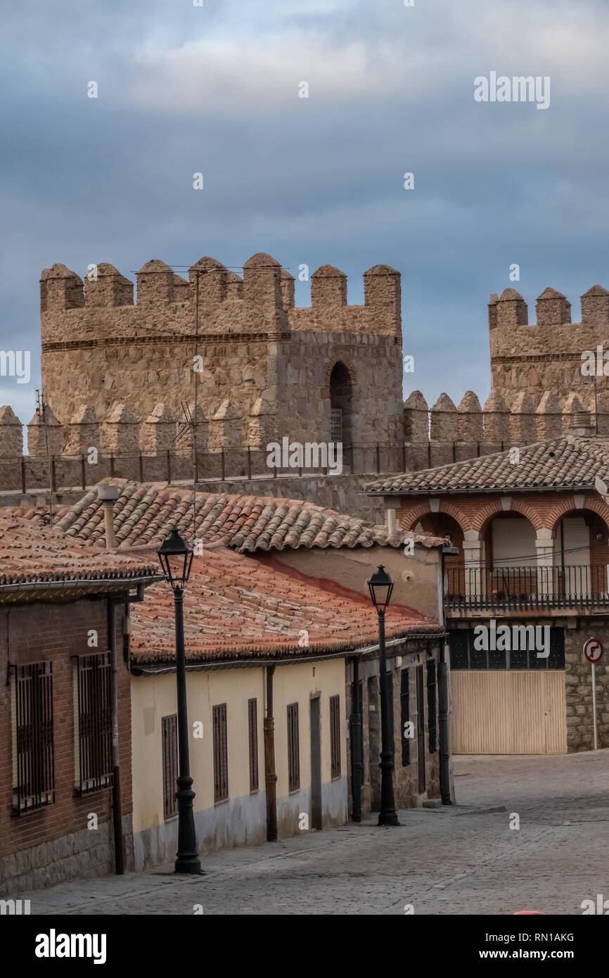 The magnificent medieval walls of Avila, Castile-Leon, Spain. A UNESCO ...