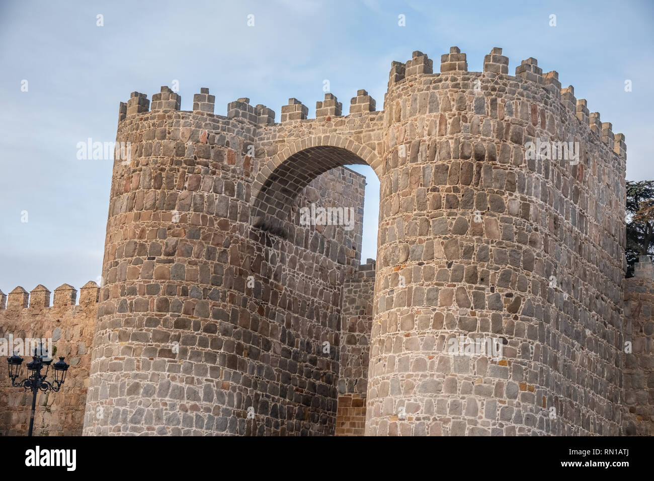 The magnificent medieval walls of Avila, Castile-Leon, Spain. A UNESCO ...