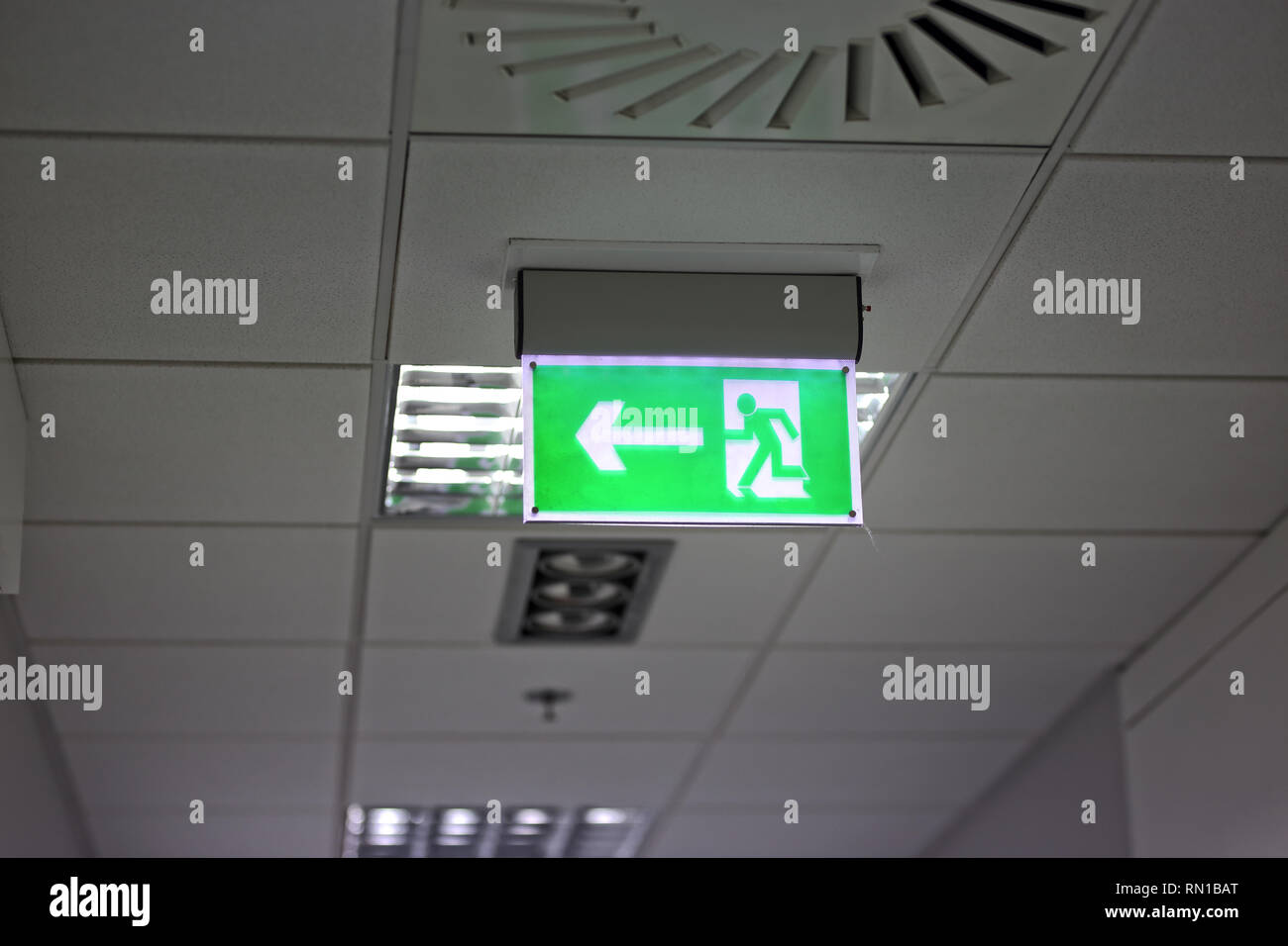 Emergency exit in the building Stock Photo - Alamy