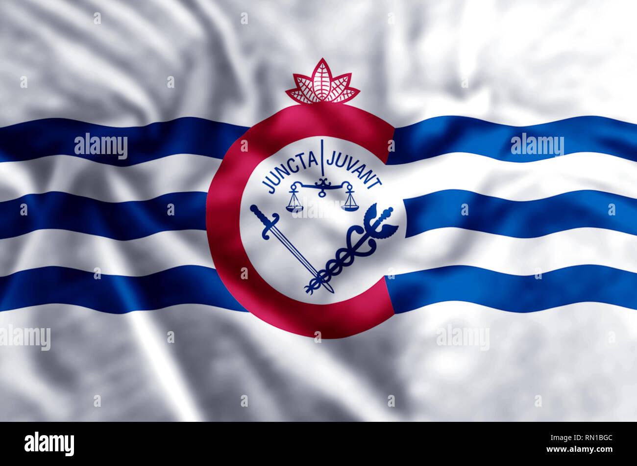 Cincinnati Ohio stylish waving and closeup flag illustration. Perfect ...