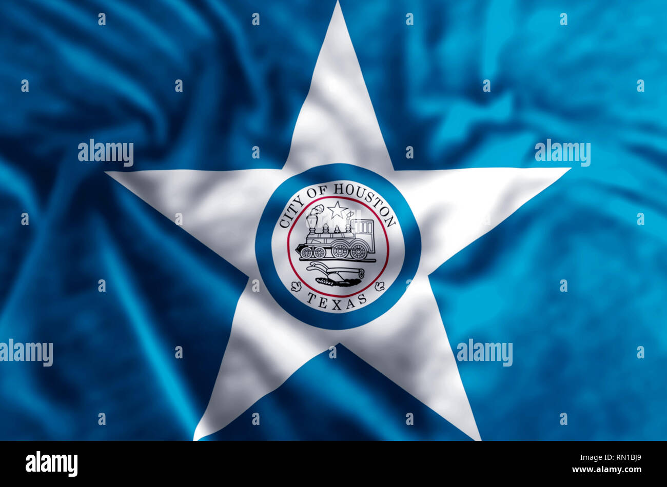 Houston Texas stylish waving and closeup flag illustration. Perfect for ...