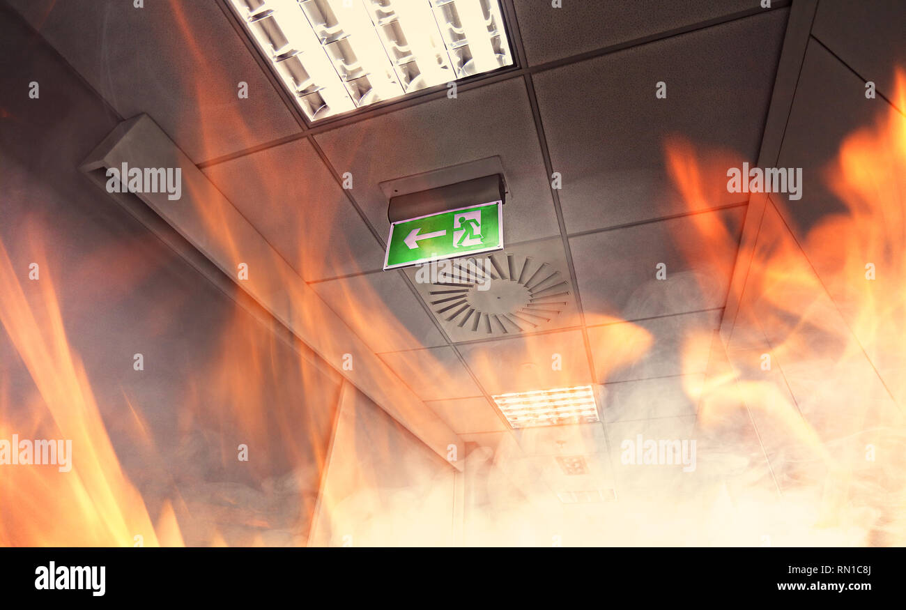 Staircase Emergency Exit In Office High Resolution Stock Photography ...