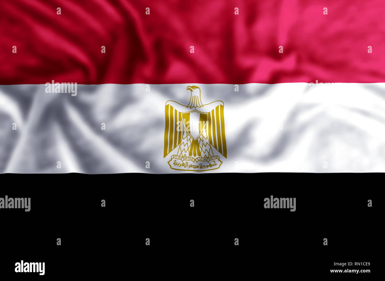 Egypt stylish waving and closeup flag illustration. Perfect for ...
