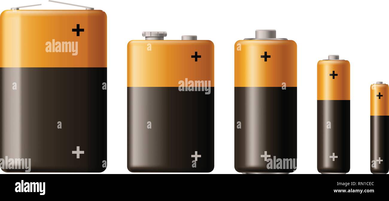 battery type set Stock Vector Image & Art - Alamy