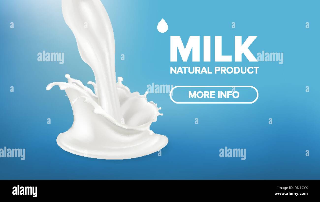 Milk Splash Vector. Creamy Pouring. Healthy Yoghurt. Purity Design ...