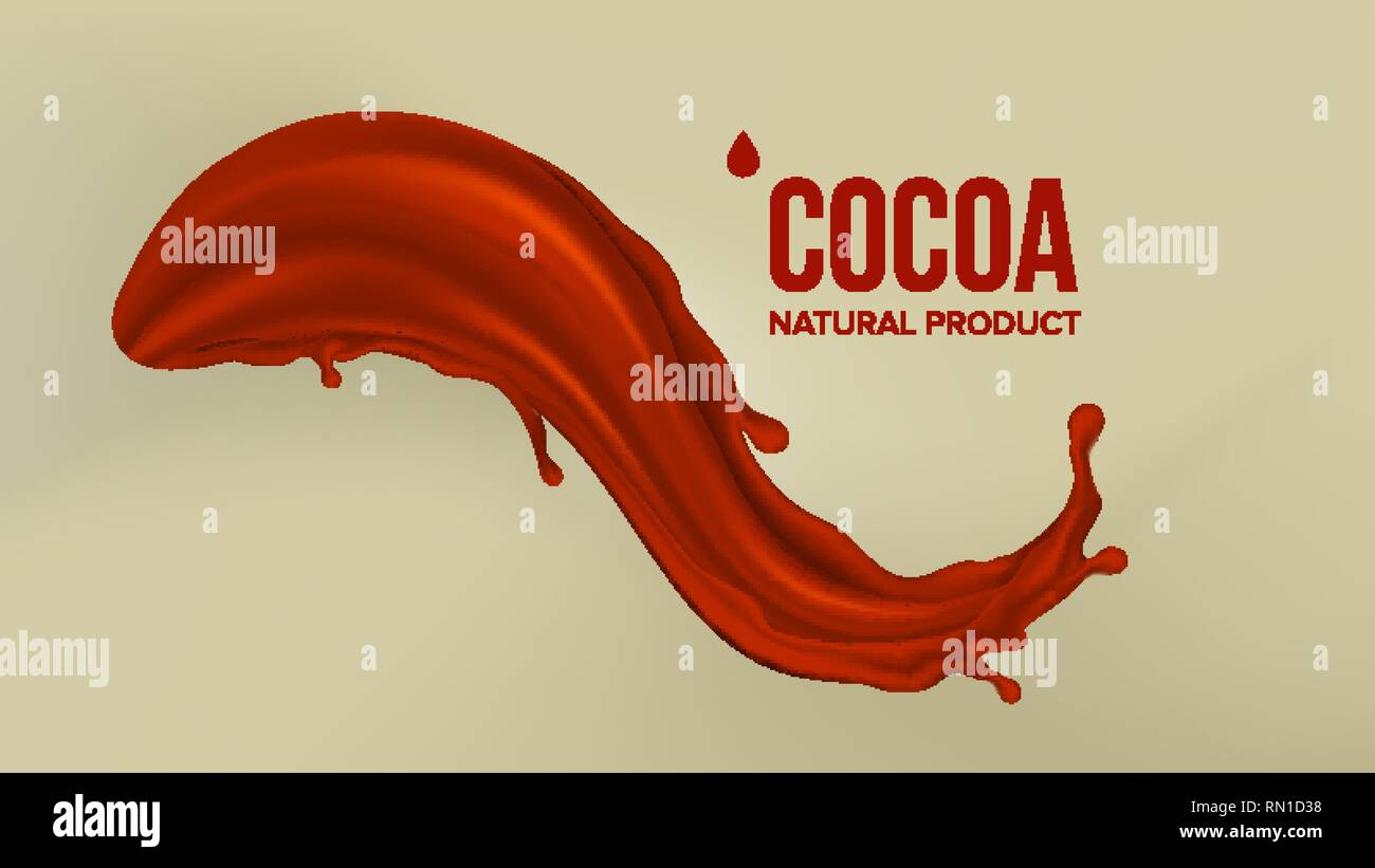 Chocolate Splash Vector. Falling Fresh Drink. Dark Drop. Tasty Flow ...