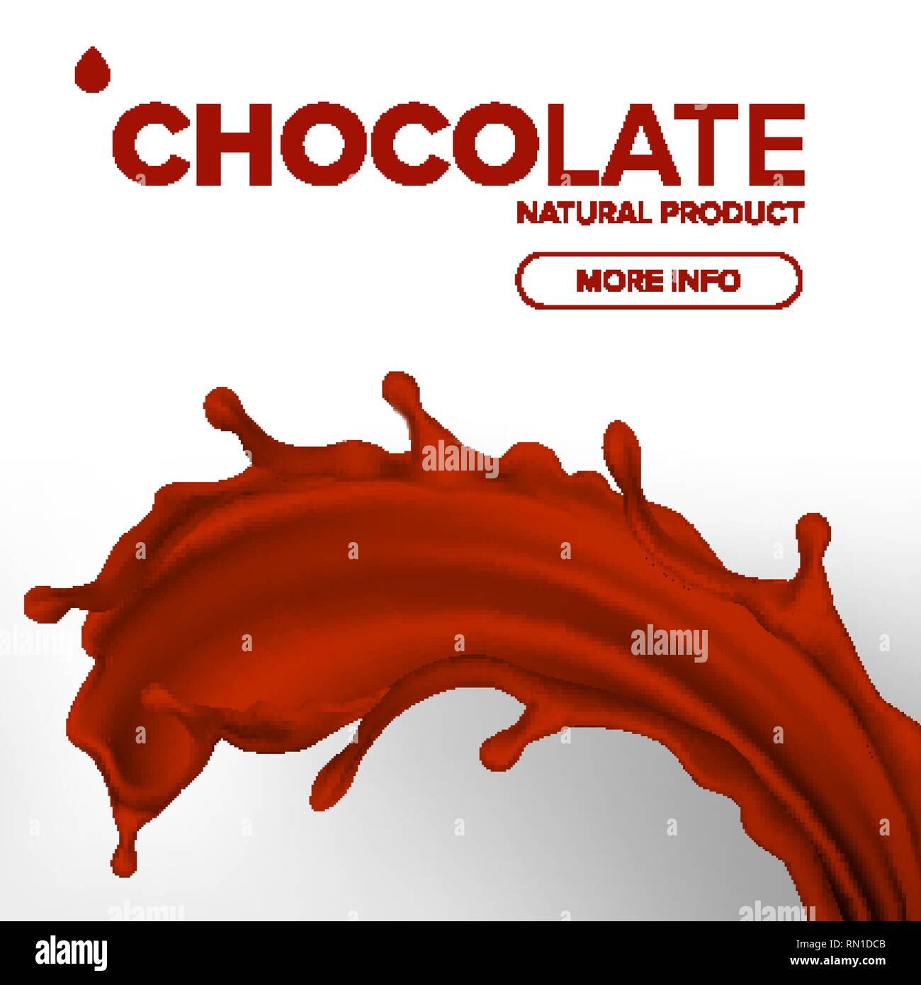 Chocolate Splash Vector. Falling Fresh Drink. Dark Drop. Tasty Flow ...