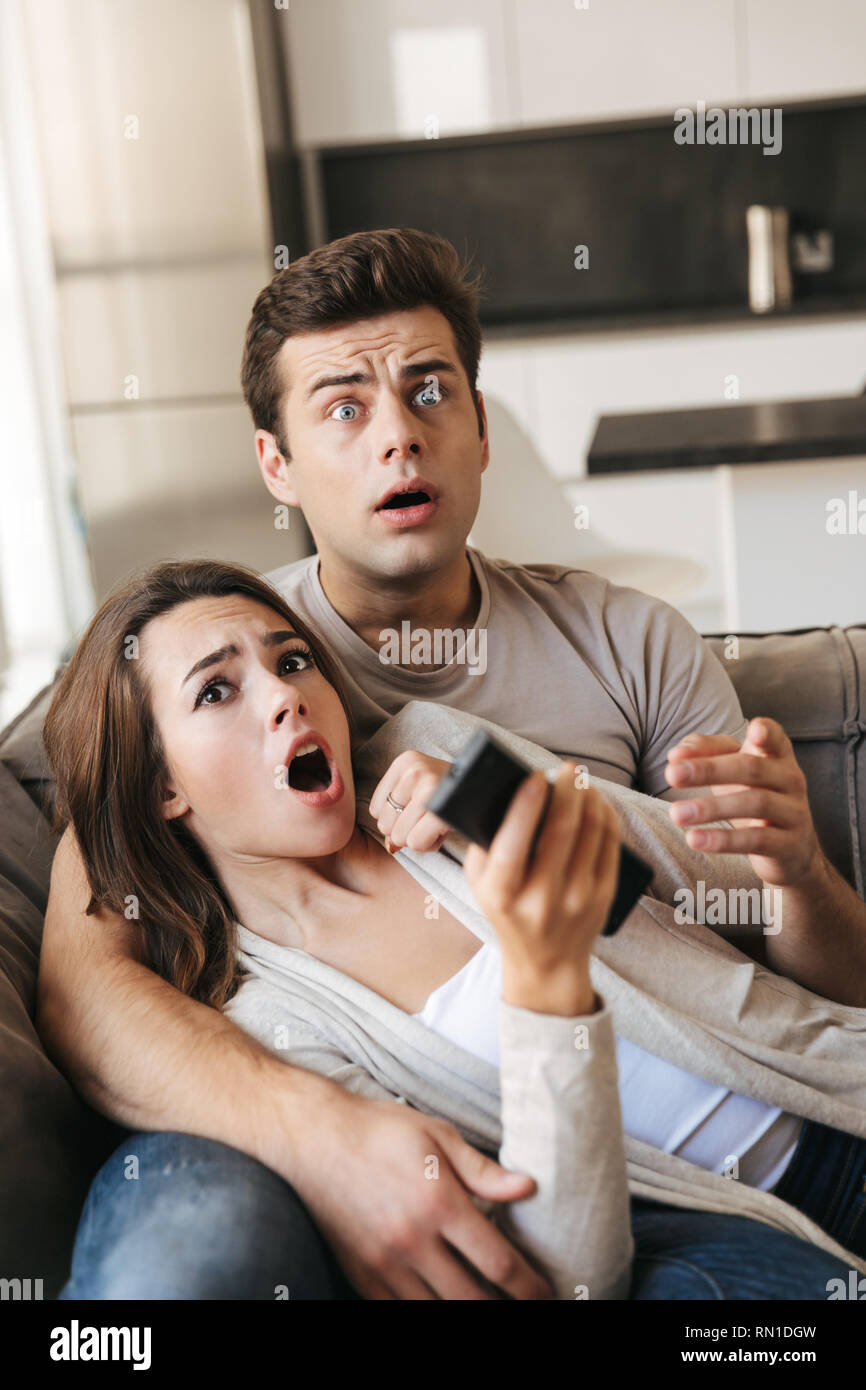 Teen television scared hi-res stock photography and images - Alamy