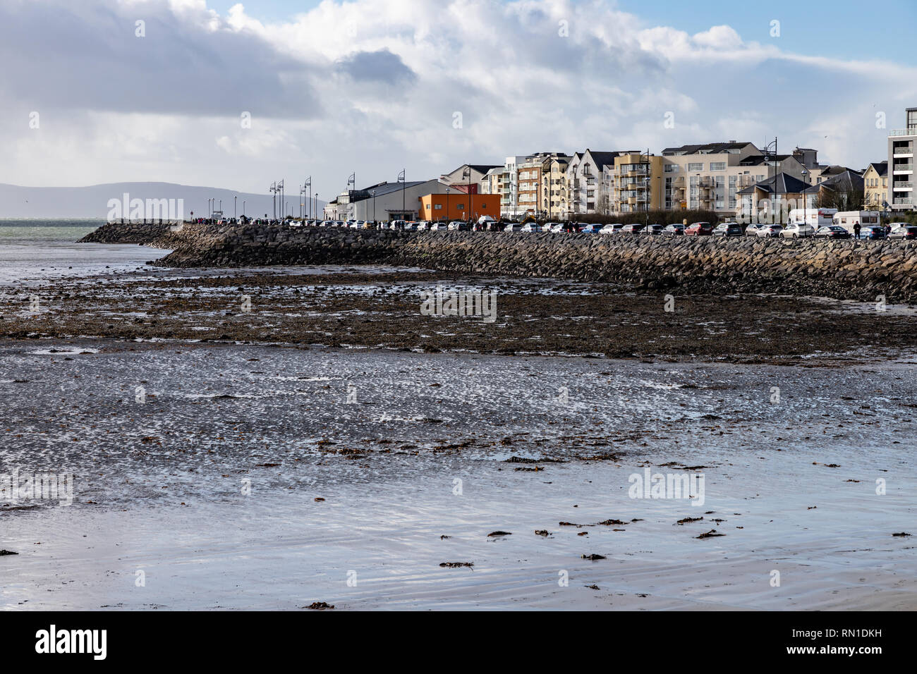 Salthill beach with houses and buildings, Galway, Ireland Stock Photo ...